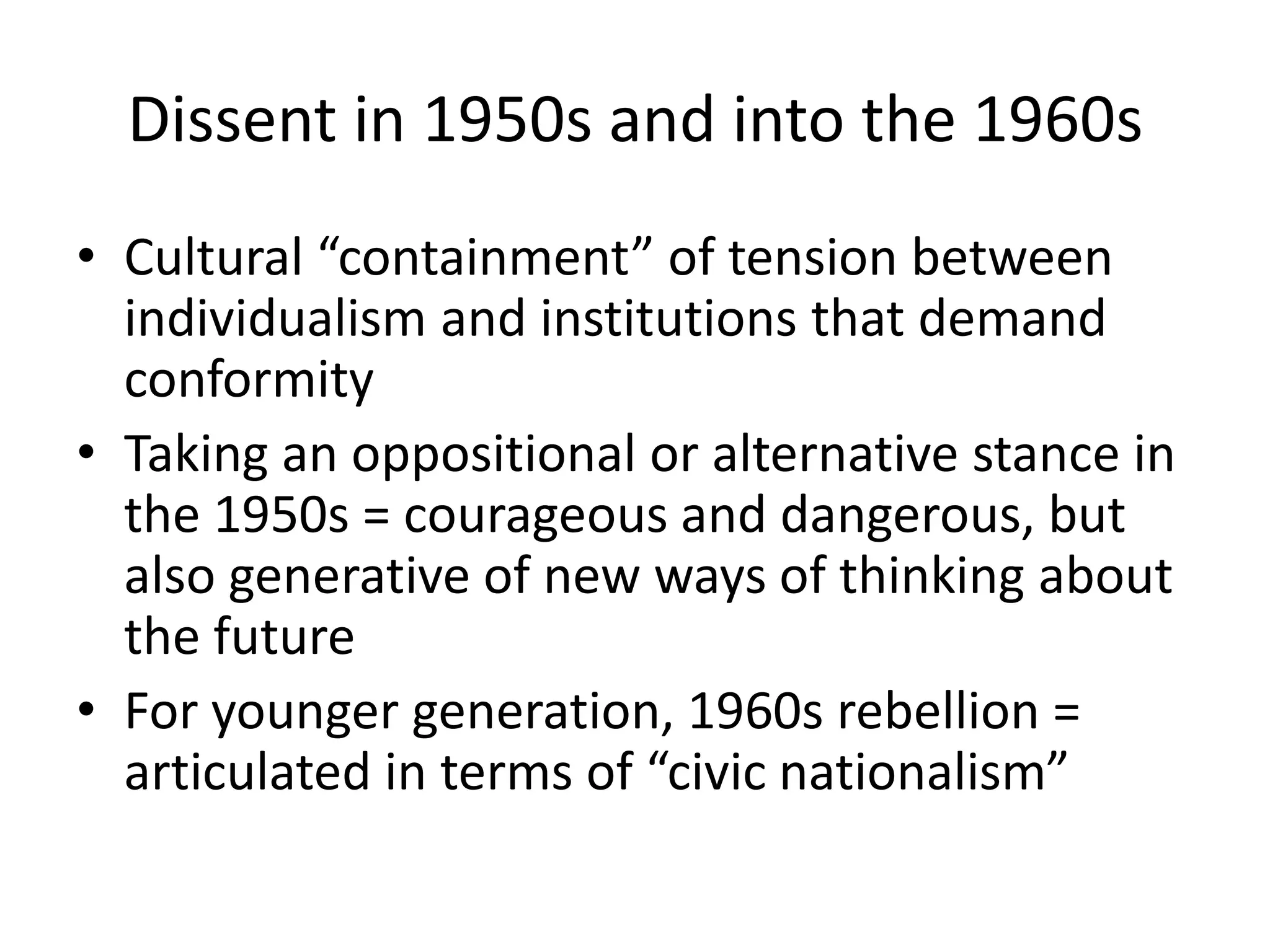 20 conformity and rebellion in 1950s to mid-1960s america | PPTX | Jazz ...