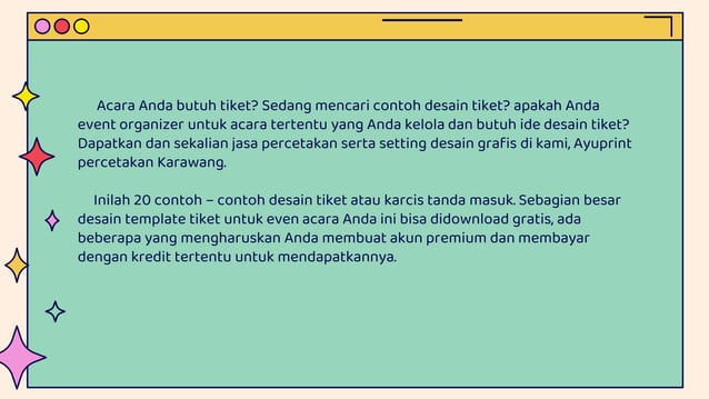 20 contoh desain tiket | PDF