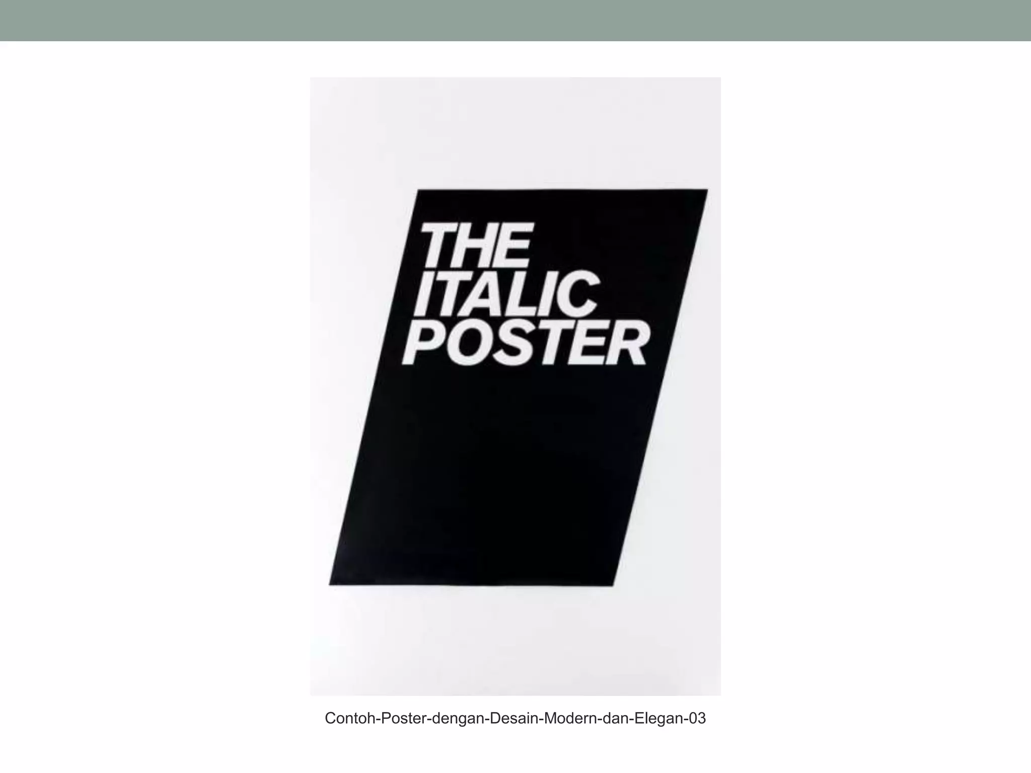 20 contoh poster dengan desain modern dan elegan | PPTX