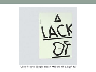 20 contoh poster dengan desain modern dan elegan | PPTX