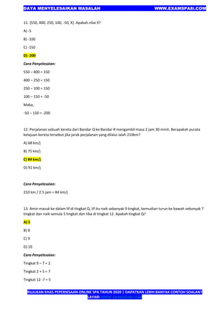 20 Contoh Soalan Peperiksaan Penolong Pegawai Pembangunan Masyarakat S29 | PDF