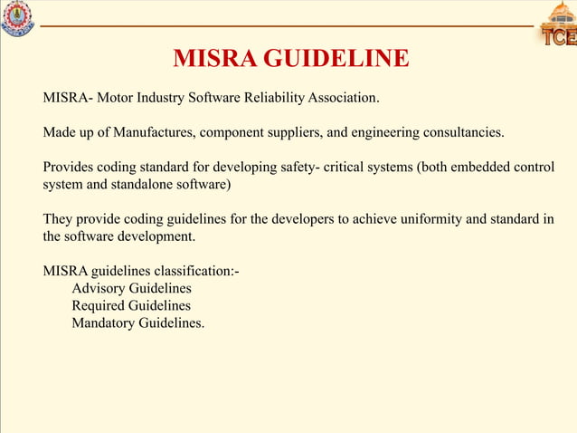 MISRA and Polyspace Guideline and Trap handlng.pptx | Programming Languages | Computing