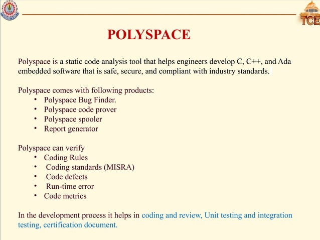 MISRA and Polyspace Guideline and Trap handlng.pptx | Programming Languages | Computing