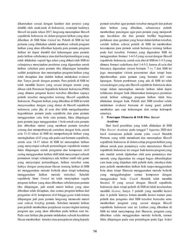 PENERAPAN FILOSOFI SEPAK BOLA INDONESIA DI WILAYAH SURABAYA | DOCX