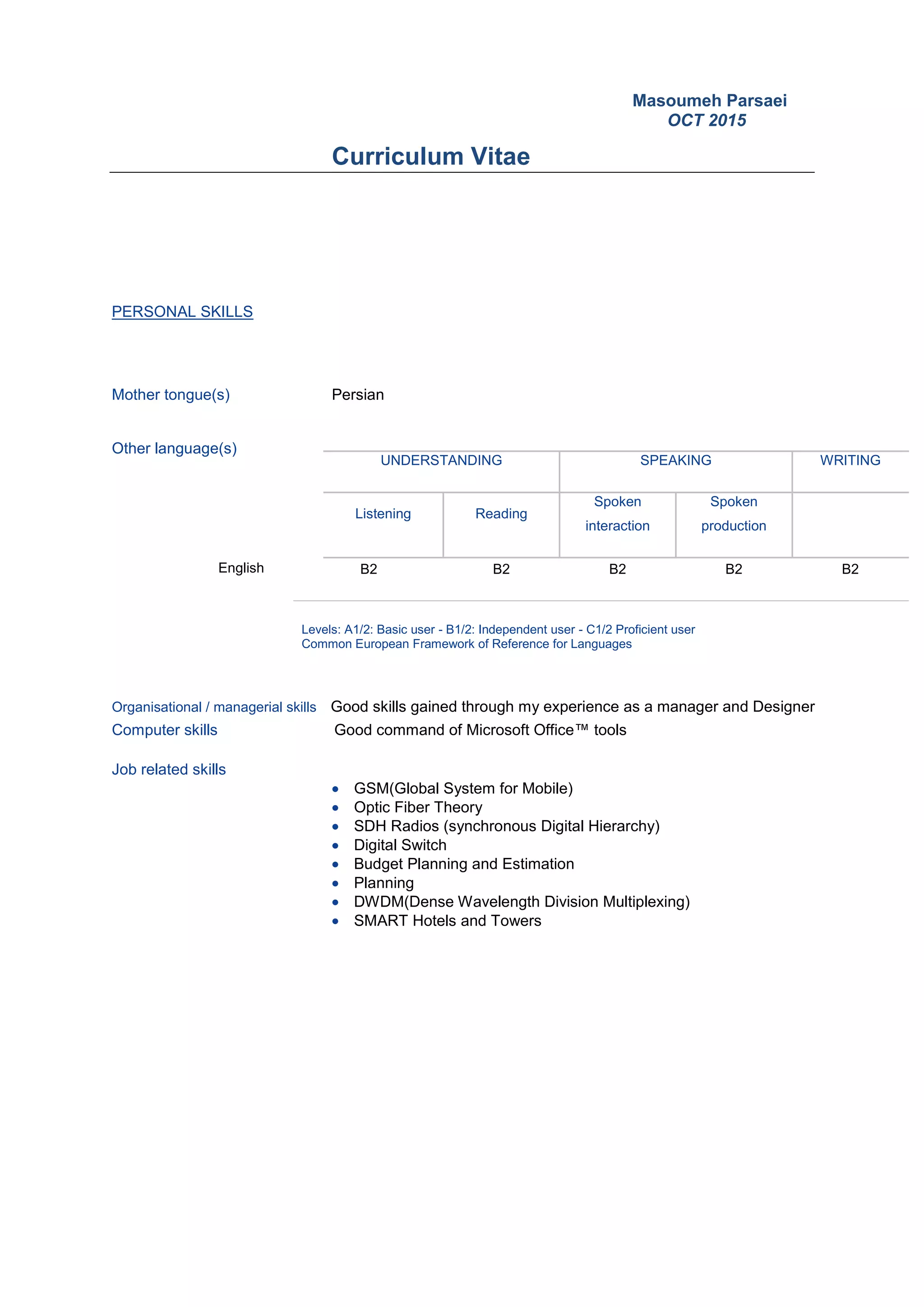 CV-Masoumeh | PDF