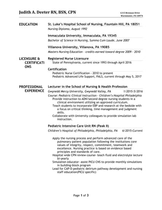 Judith New Resume October 2016 | PDF