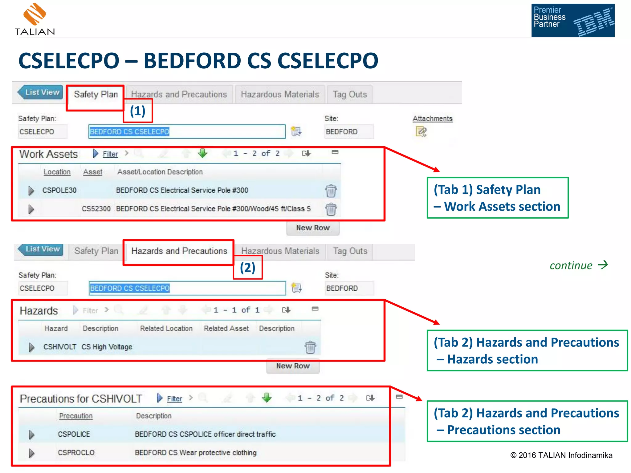 Using IBM MAXIMO Safety Plans | PDF