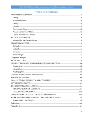 Marketing plan final paper | DOCX