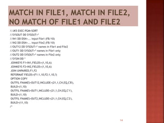 20 DFSORT Tricks For Zos Users - Interview Questions | PPTX