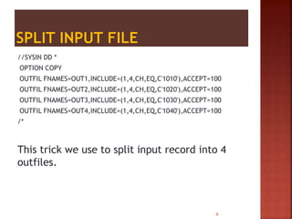 20 DFSORT Tricks For Zos Users - Interview Questions | PPTX