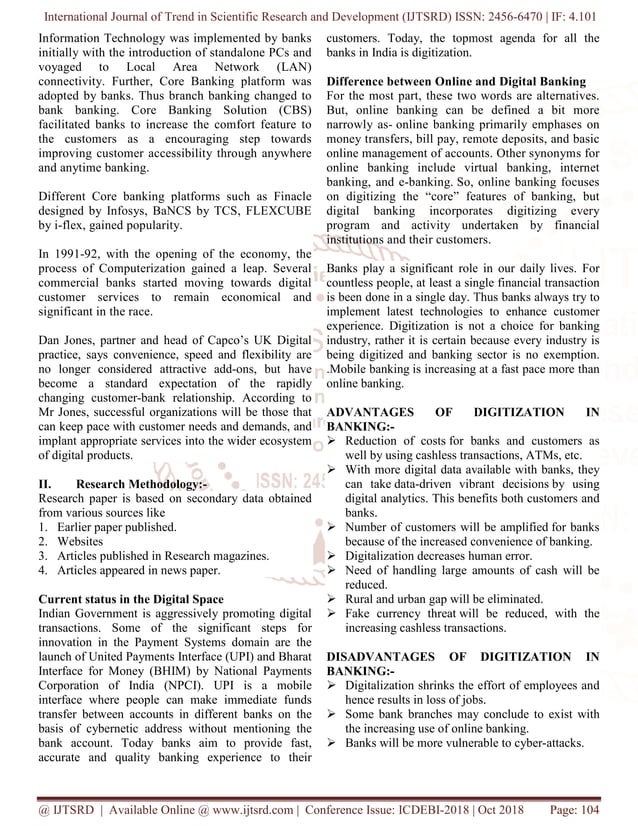 Digitalization in Banking Sector | PDF