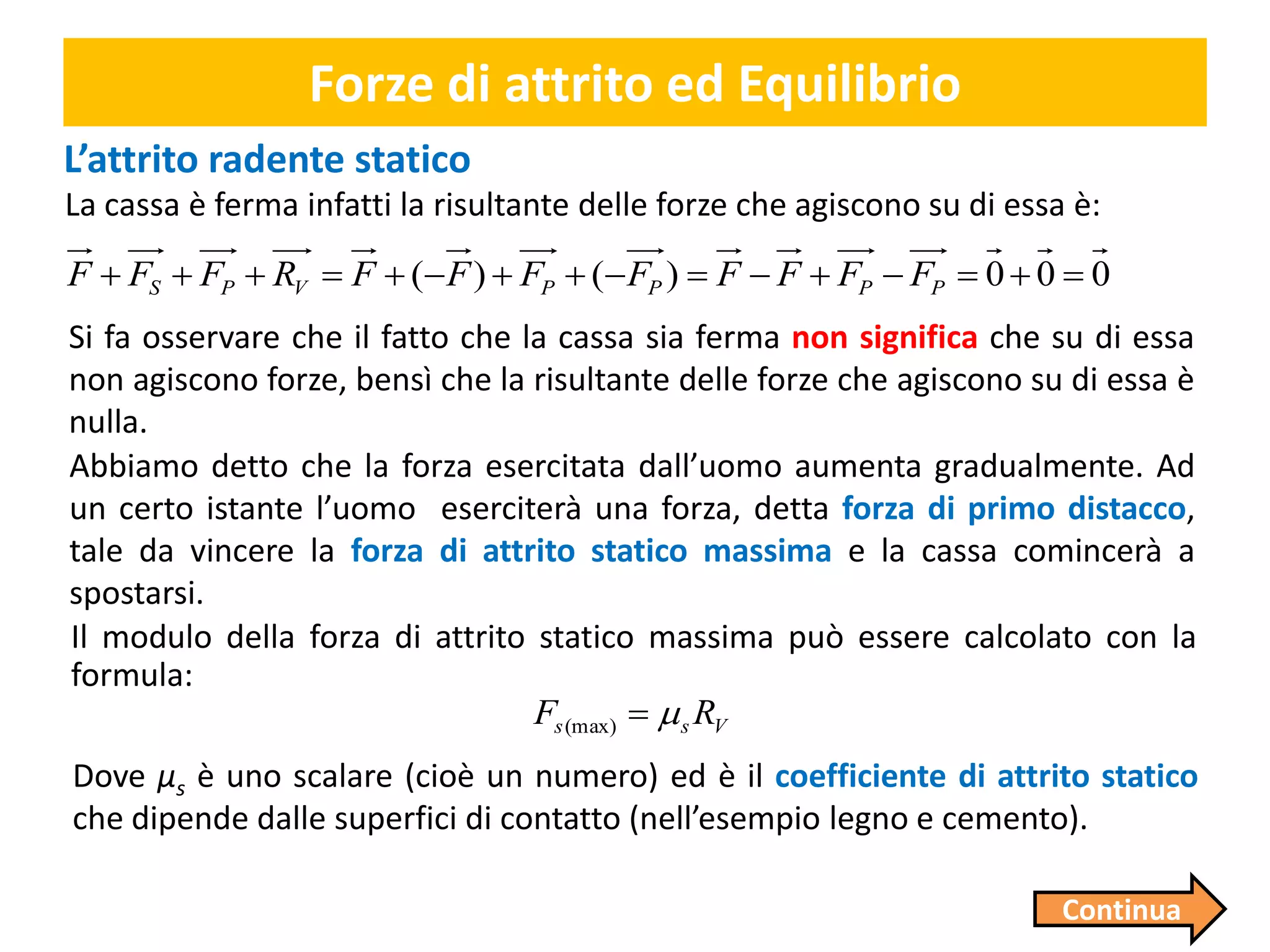 20 dinamica forze d'attrito | PDF