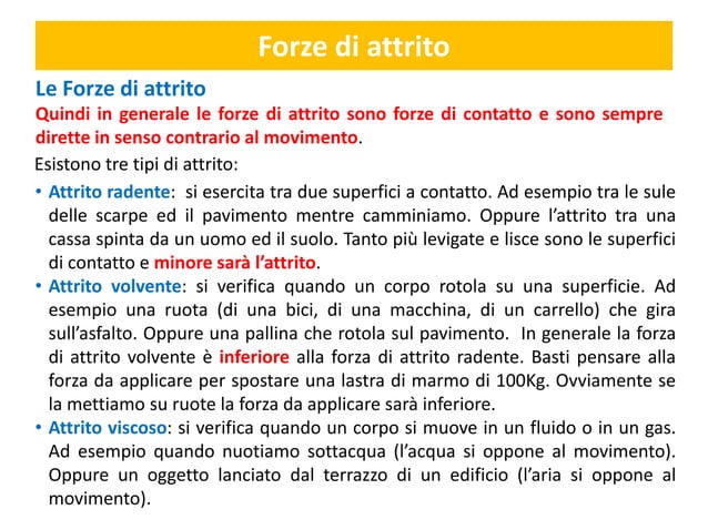 20 dinamica forze d'attrito | PDF | Physics | Science