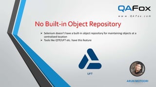 20 disadvantages or limiations of using selenium | PPTX