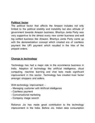 WORKING OF AMAZON | DOCX