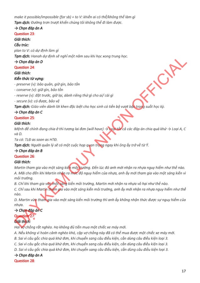 20 ĐỀ DỰ ĐOÁN - PHÁT TRIỂN ĐỀ MINH HỌA BGD KỲ THI TỐT NGHIỆP THPT NĂM 2024 MÔN TIẾNG ANH CÓ MA ...