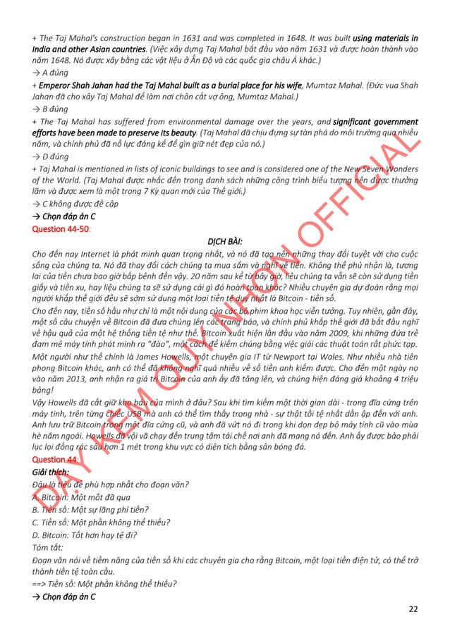 20 ĐỀ DỰ ĐOÁN - PHÁT TRIỂN ĐỀ MINH HỌA BGD KỲ THI TỐT NGHIỆP THPT NĂM 2024 MÔN TIẾNG ANH CÓ MA ...