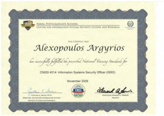 CNSSI 4014 INFOSEC OFFICER CERT | PDF | Education