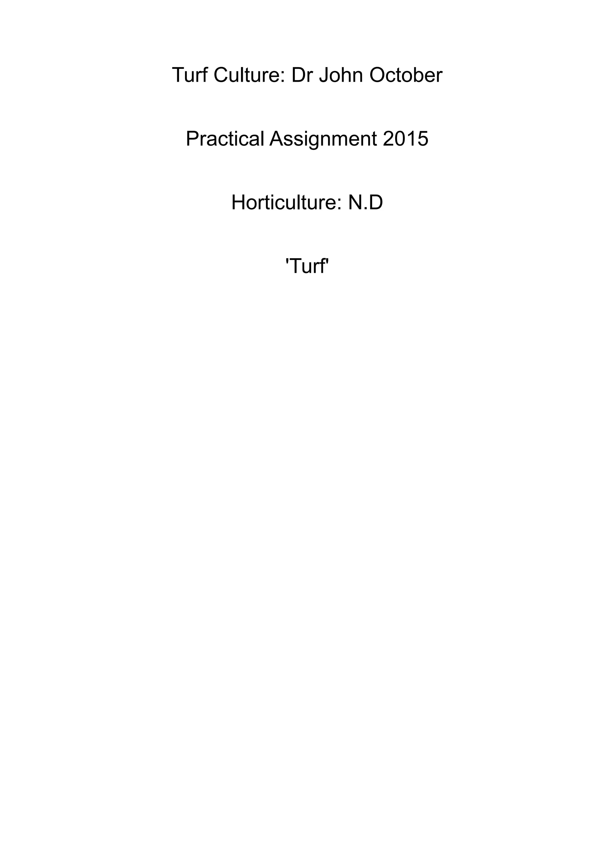 Turf Culture 1 | ODT