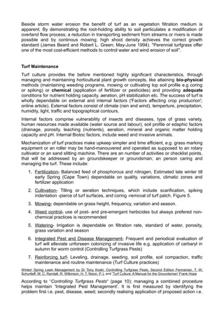 Turf Culture 1 | ODT