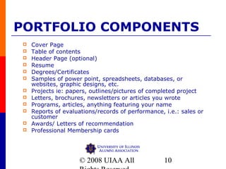 Career Portfolio updated 072010 | PPT