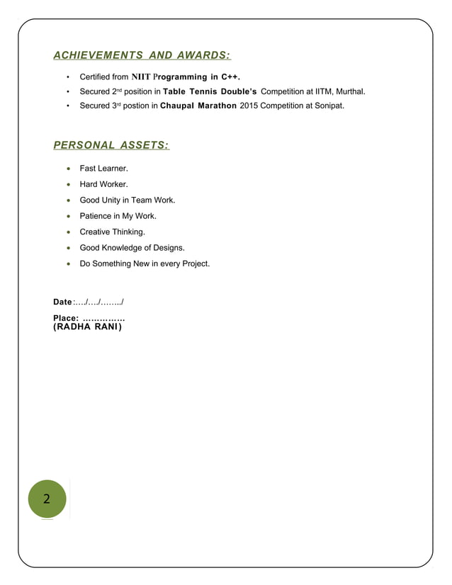 Radha CV | PDF