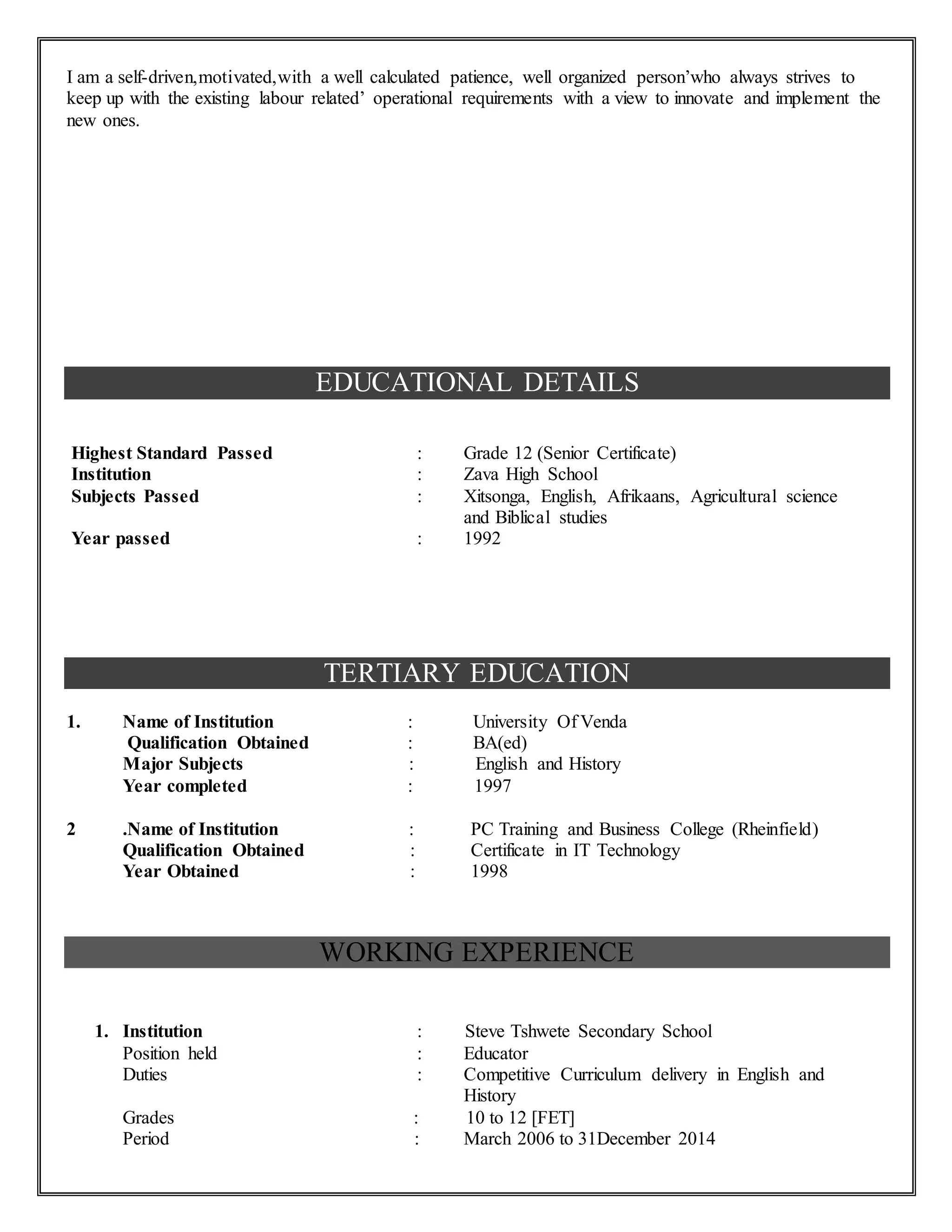 PETER PILUSA CV1 | DOCX