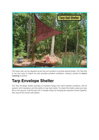 20+ Easy DIY Camping Tarp Ideas - HR Sports | PDF