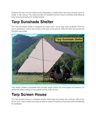 20+ Easy DIY Camping Tarp Ideas - HR Sports | PDF