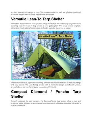20+ Easy DIY Camping Tarp Ideas - HR Sports | PDF