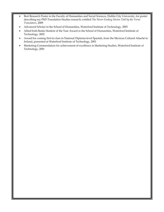 STRATHCLYDE UNIVERSITY CV MAY 2016 KIERAN O'DRISCOLL LECTURESHIP IN ...