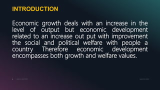 (20 )economic development in india ppt hari master piece | PPTX