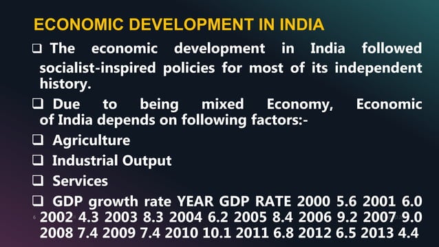 (20 )economic development in india ppt hari master piece | PPT