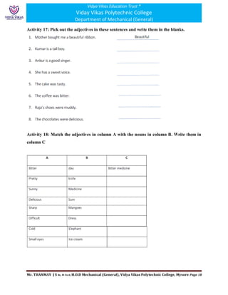 Communication skill in English work book unit 01 | PDF