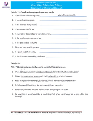 Communication skill in English work book unit 01 | PDF