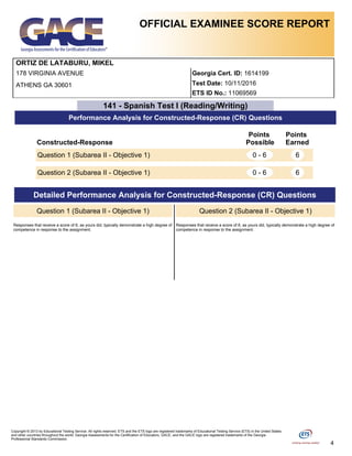 GACEScoreReport | PDF
