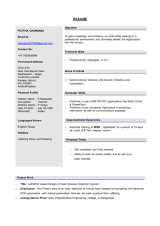 Chandana Resume 2 | PDF