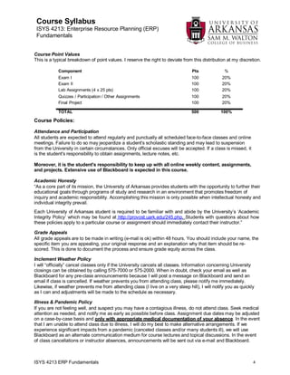 ERP Fundamentals Spring 2017 Syllabus | PDF | Educational Assessment | Education