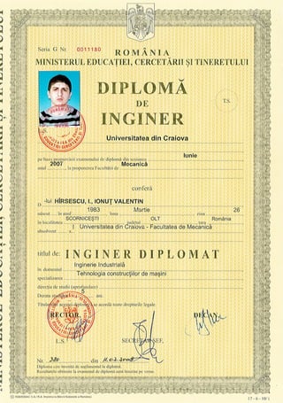 Diploma engineer-Certificate of Completion | PDF