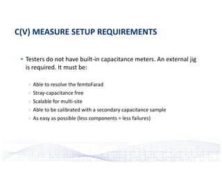 CAPACITIVE SENSORS ELECTRICAL WAFER SORT | PDF