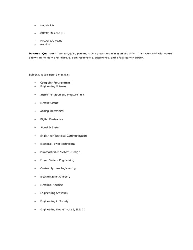 Resume(NG SHU PING) | PDF