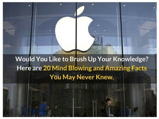 20 Fabulous Apple Facts You Never Knew | PPT