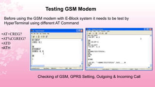 GSM 1308 MODEM CONTROL USING PIC-16F877A MICROCONTROLLER | PPSX