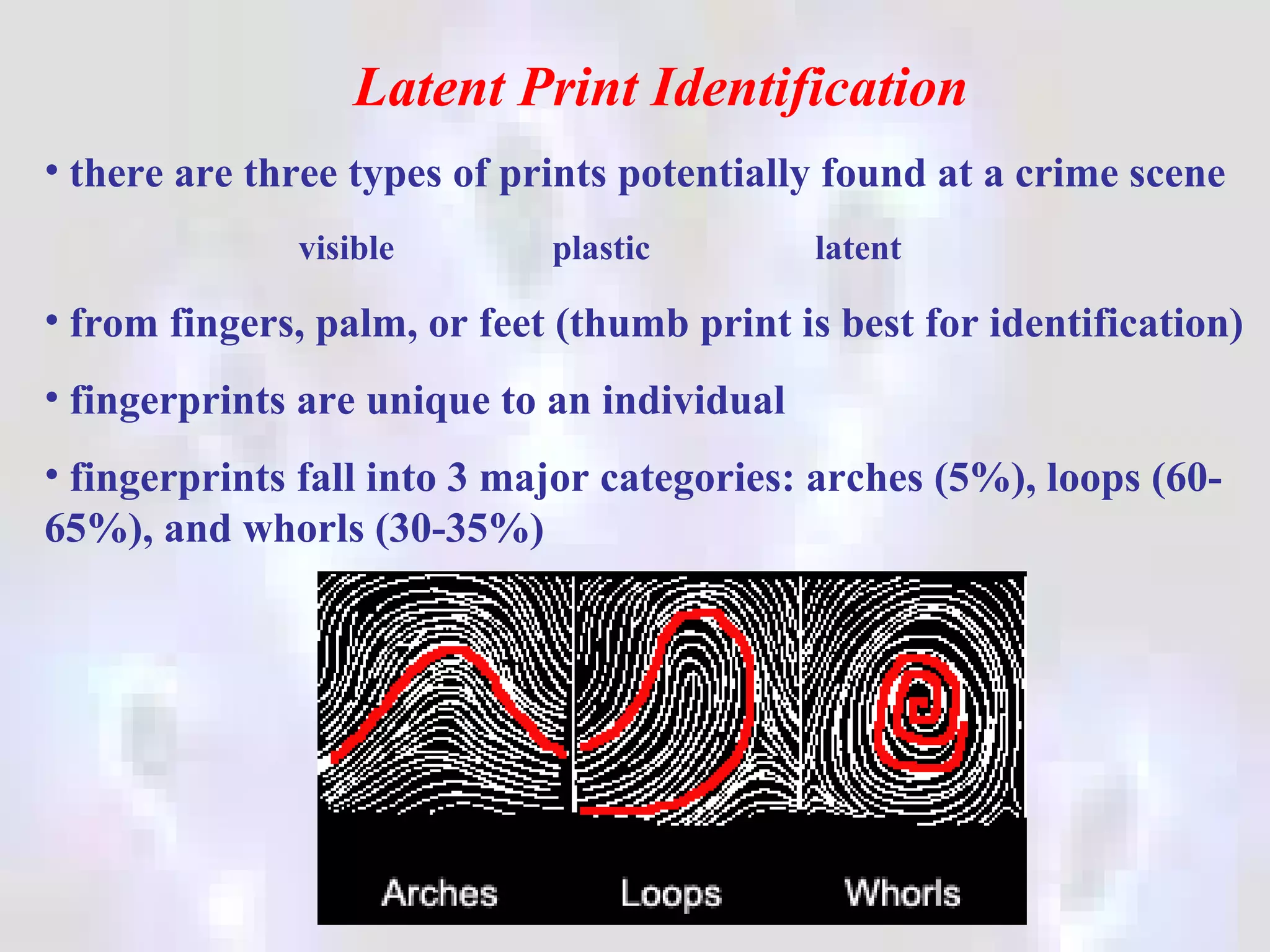 20 f latent prints (student version) | PPT