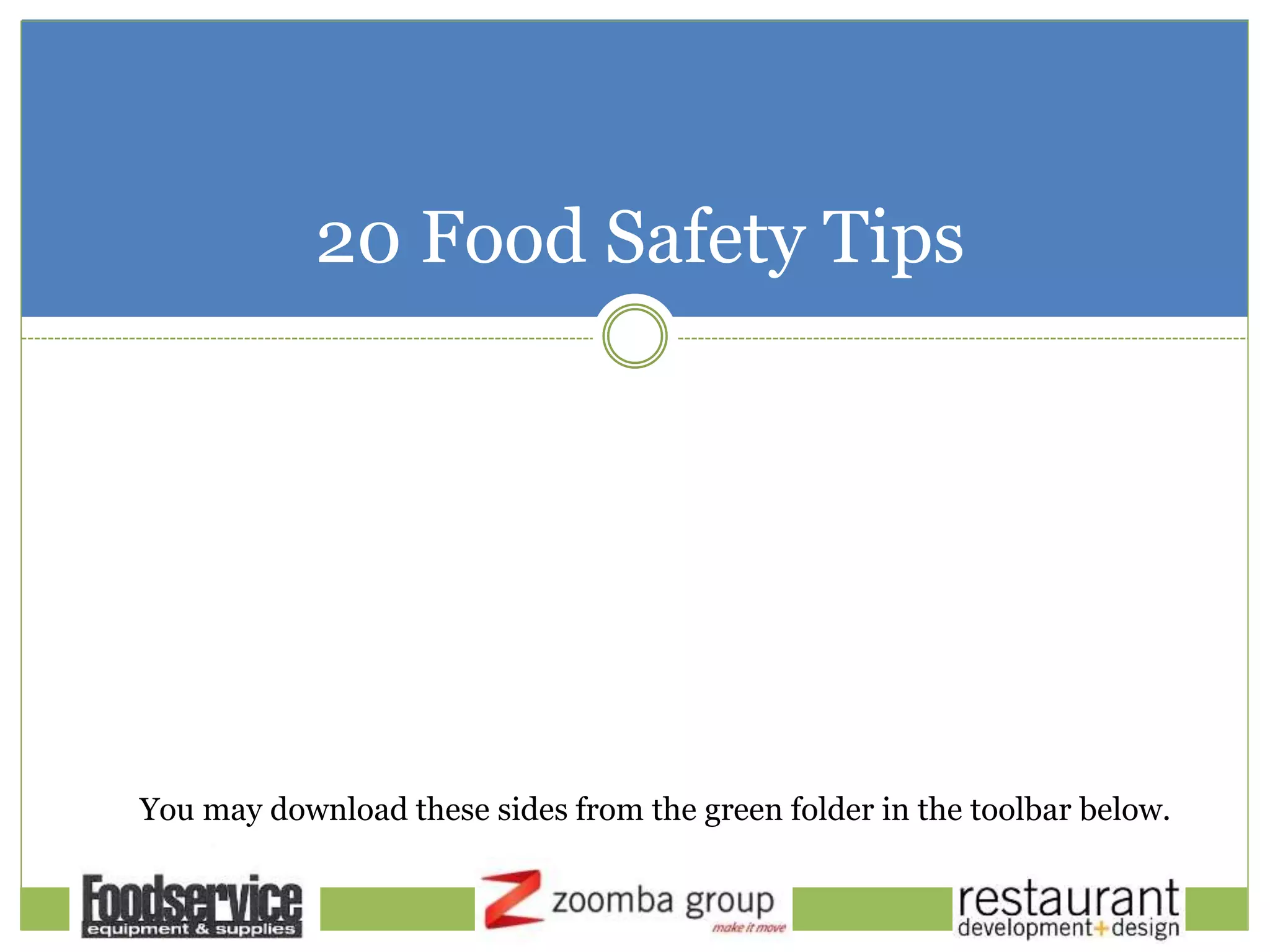 20 Essential Food Safety Tips | PPT