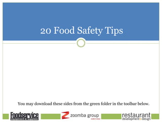 20 Essential Food Safety Tips | PPT