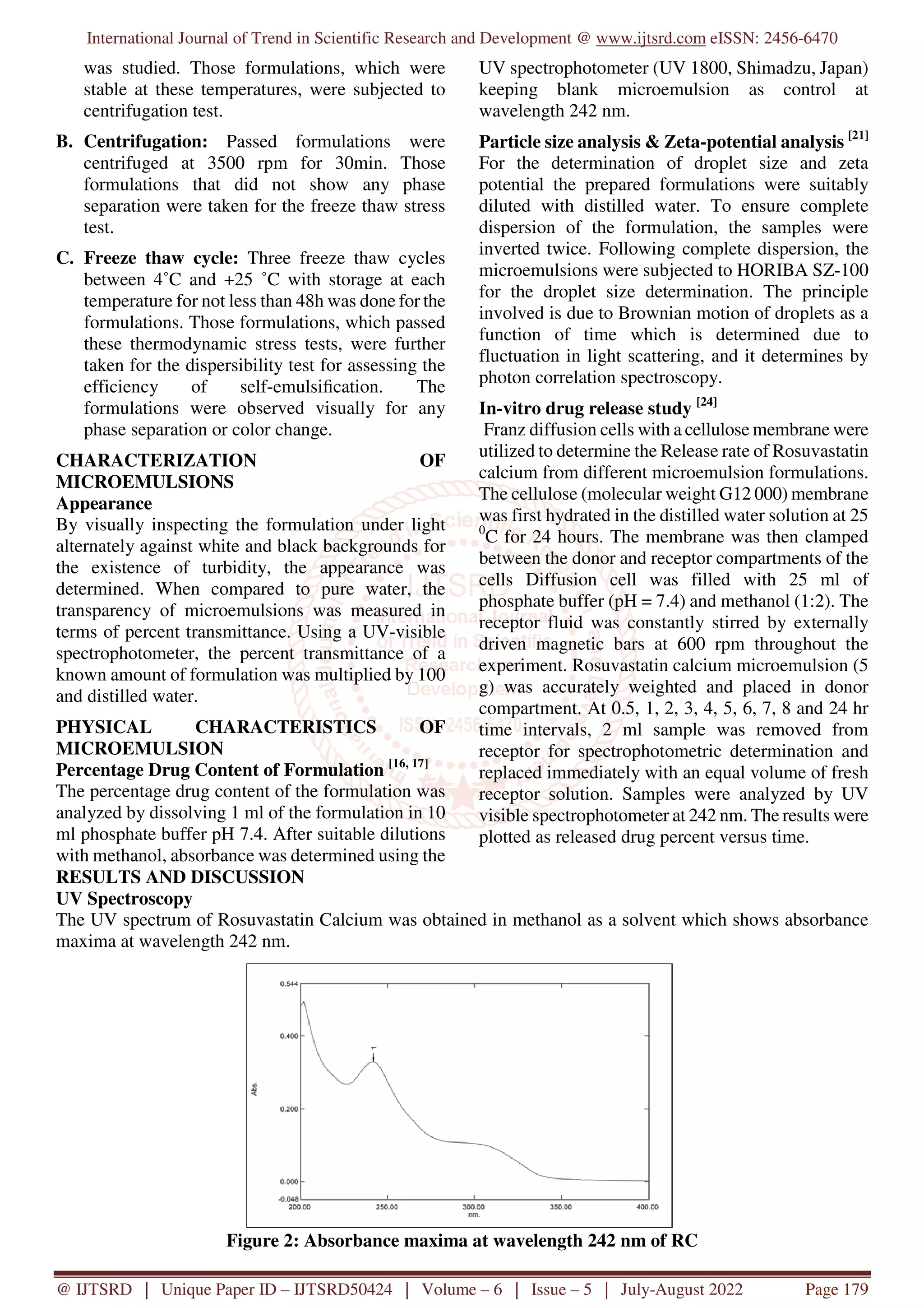 Formulation, Development, Characterization and in Vitro Study of Rosuvastatin Calcium ...