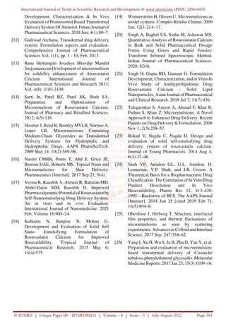 Formulation, Development, Characterization and in Vitro Study of Rosuvastatin Calcium ...