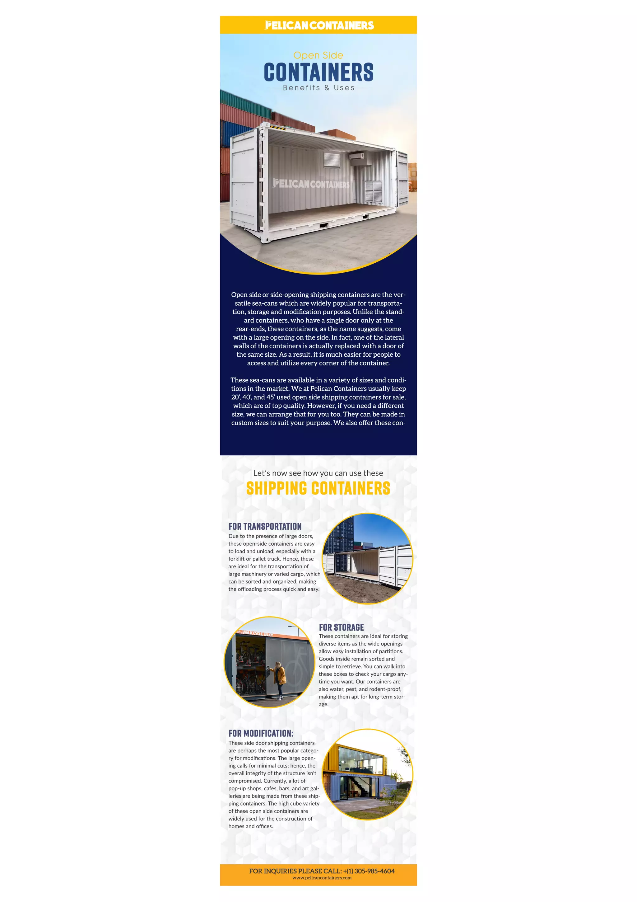 20ft, 40ft and 45ft Open Side Shipping Containers: Benefits & Uses | PDF