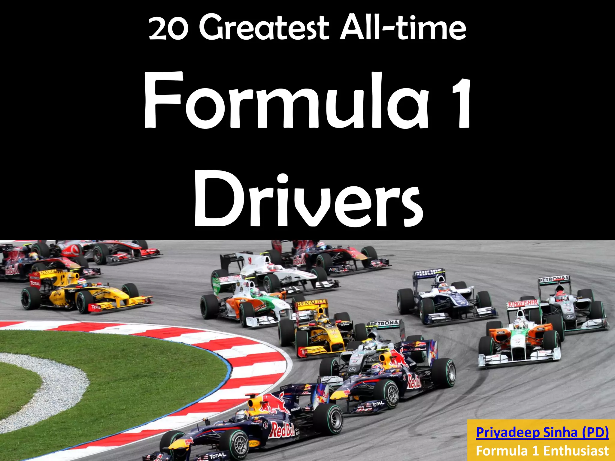 20 Greatest All-time Formula 1 Drivers | PDF